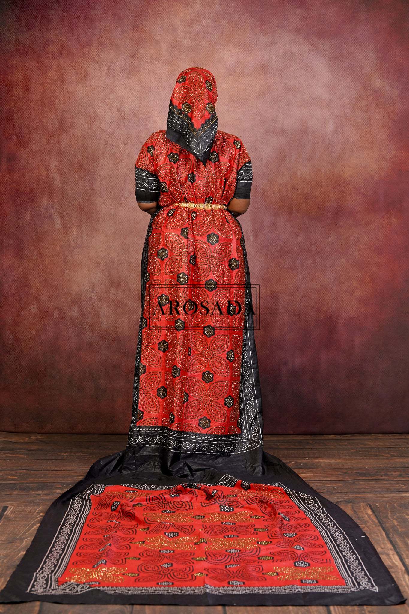 Red Shaash Set with stones (PRE-ORDER) – Arosada